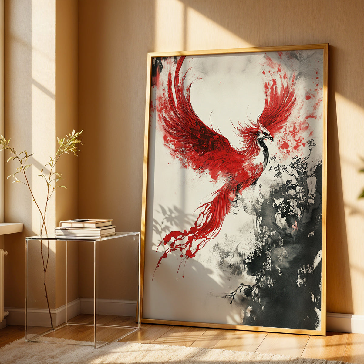Red Phoenix - Feng Shui Paintings - TravelArty